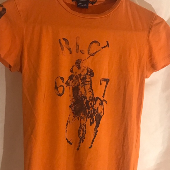 Ralph Lauren | Tops | Ralph Lauren Sport Orange Ss Tee | Poshmark